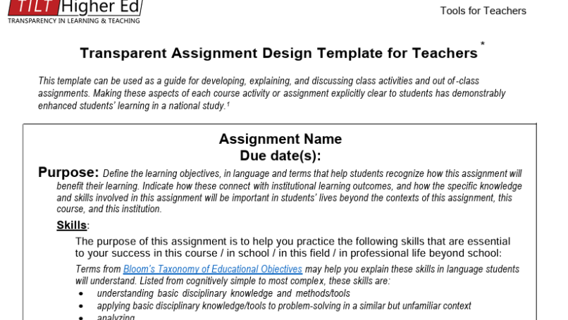 Writing Clear Assignment Instructions | University Online Education Services